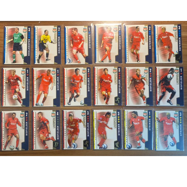 [ GENUINE ] - FULL SET - SHOOT OUT 2004/2005 - LIVERPOOL (18 CARDS ...
