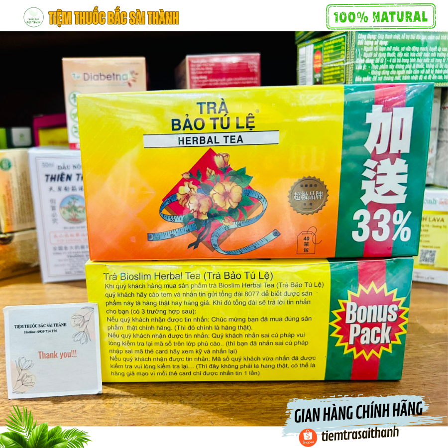 Weight Loss Tea - Sai Thanh - BIOSLIM - Bao Tu Le - Box of 40 Packs ...