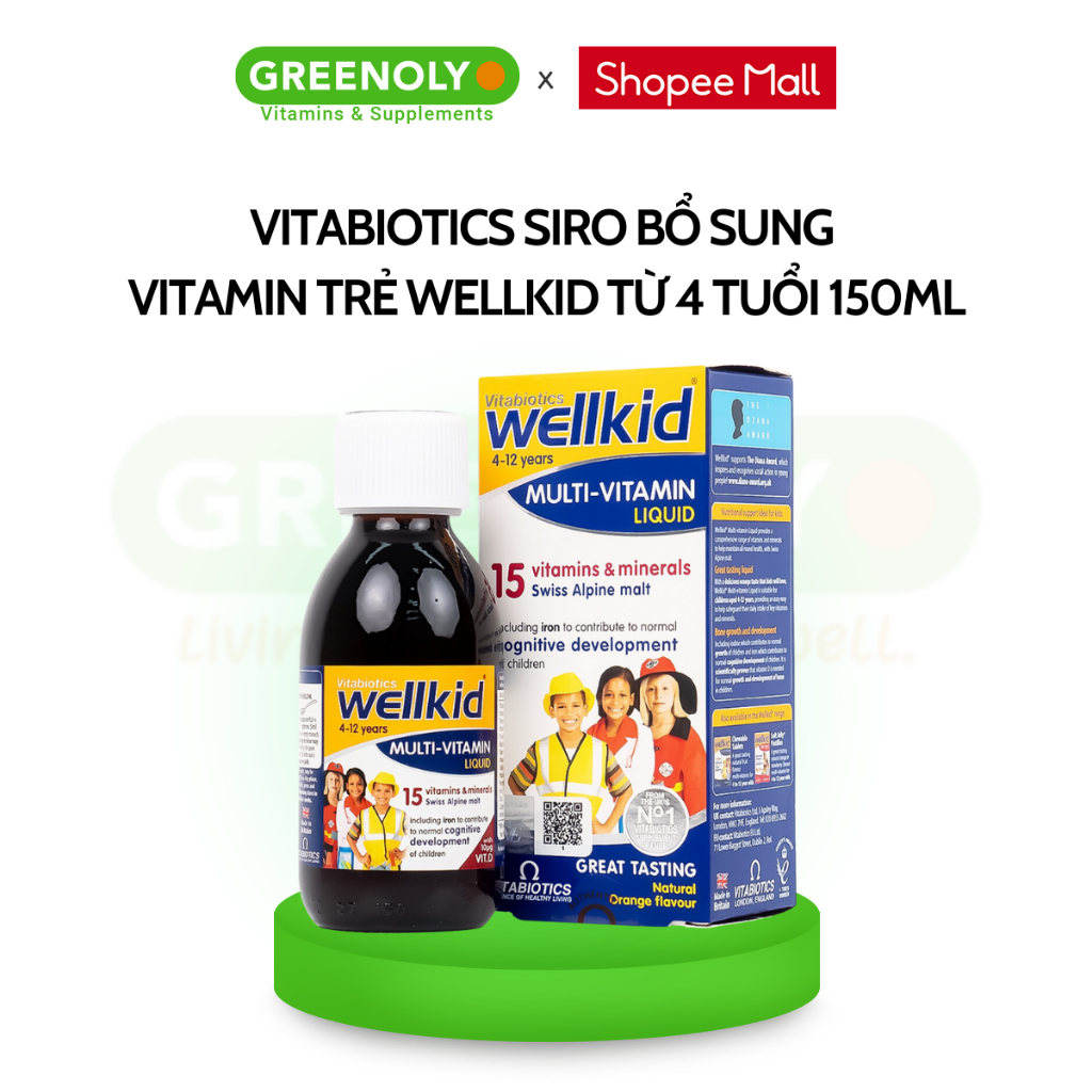 Vitabiotics WELLKID Multi-Vitamin Liquid Baby Syrup Enhances Immunity ...