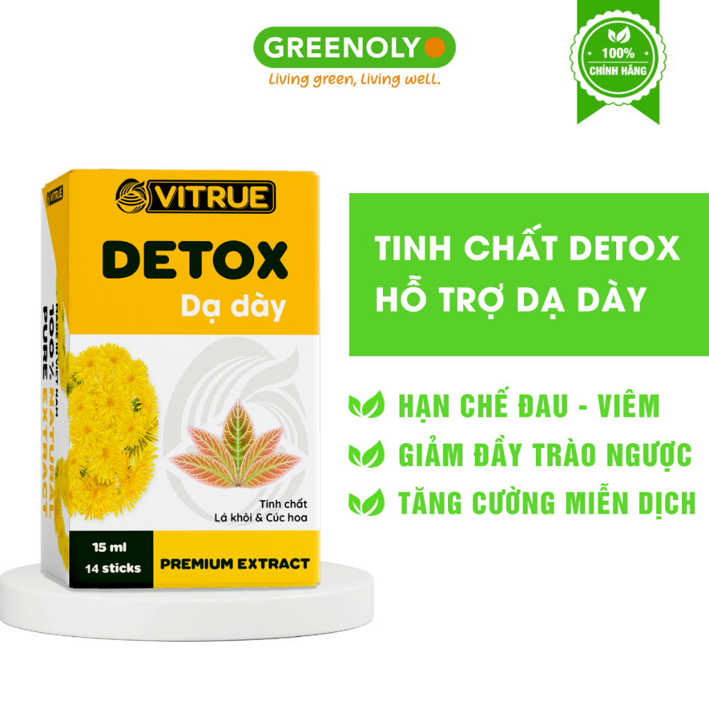 Vitrue Detox stomach support drink limits reflux, reduces pain, ulcers ...