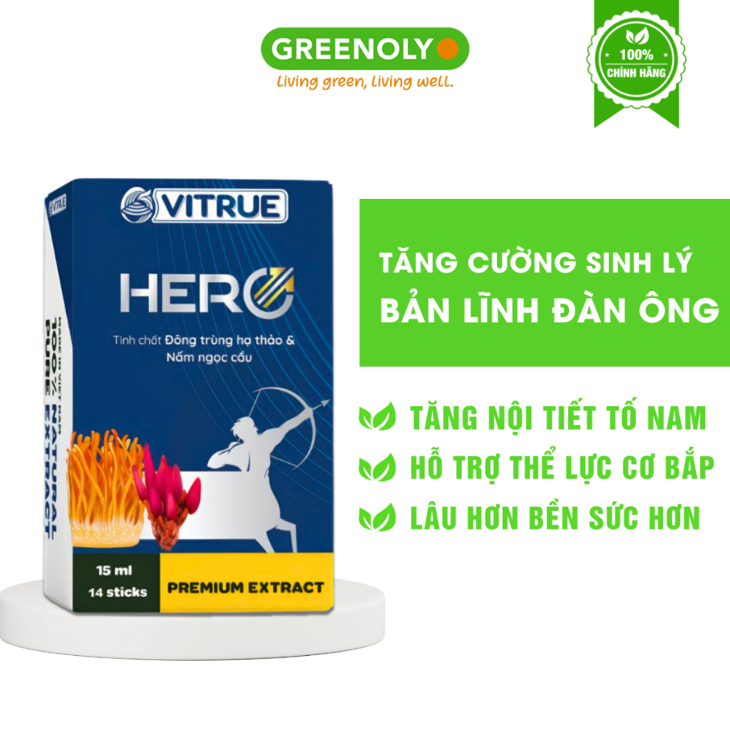 Vitrue Hero Cordyceps and Pearl Mushroom Essence Supplements Male ...