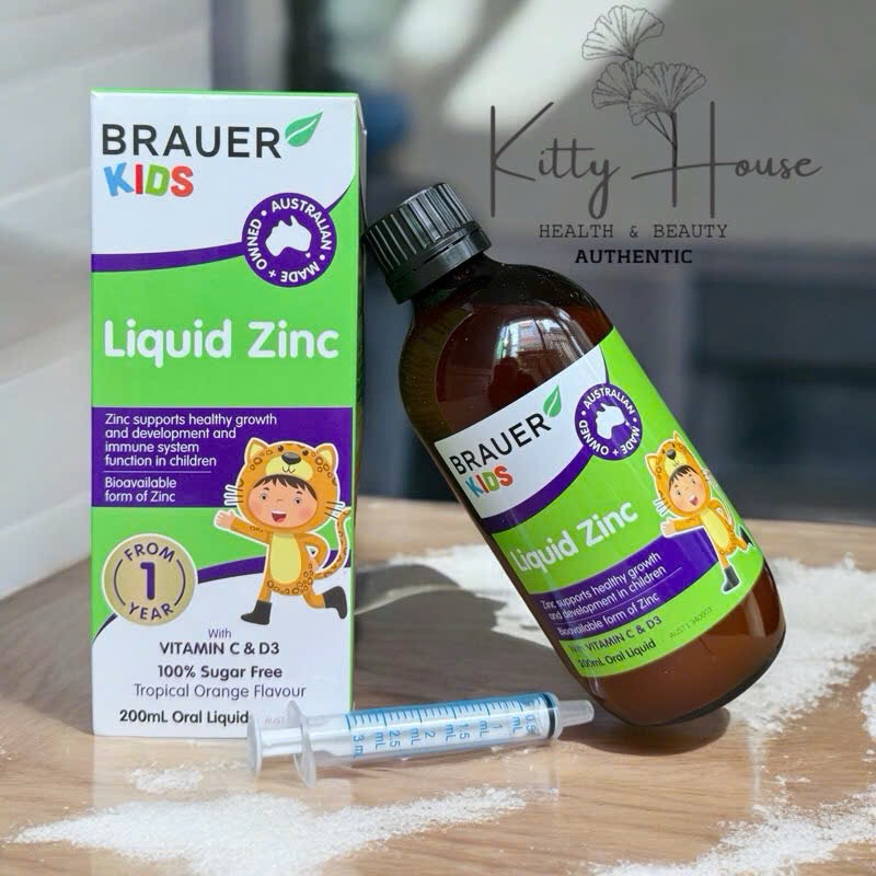 Genuine Brauer ZinC Kids Liquid ZinC supplement syrup 200ml bottle ...