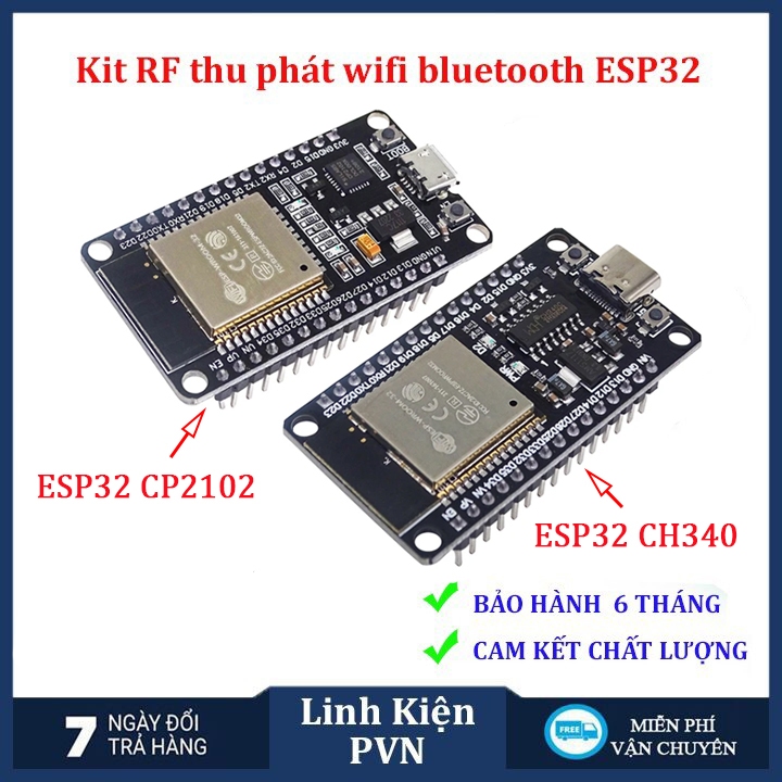 Esp32 Wifi + Bluetooth Kit CH340/CP2102 30P - IoT Transceiver Kit ...