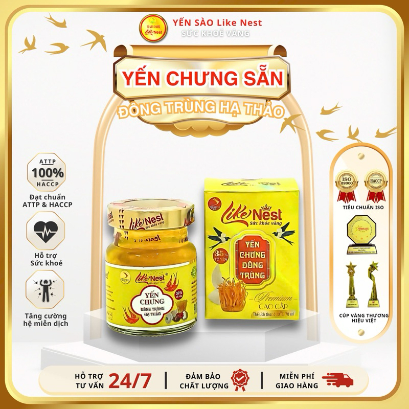 Hcm - LIKE NEST Loose Jar of Bird's NEST Braised with Cordyceps 32% ...