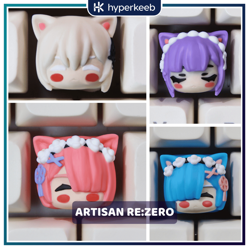 Artisan LOBO keycap RE:Zero RAM REM EMILIA ECHIDNA keycap, mechanical ...