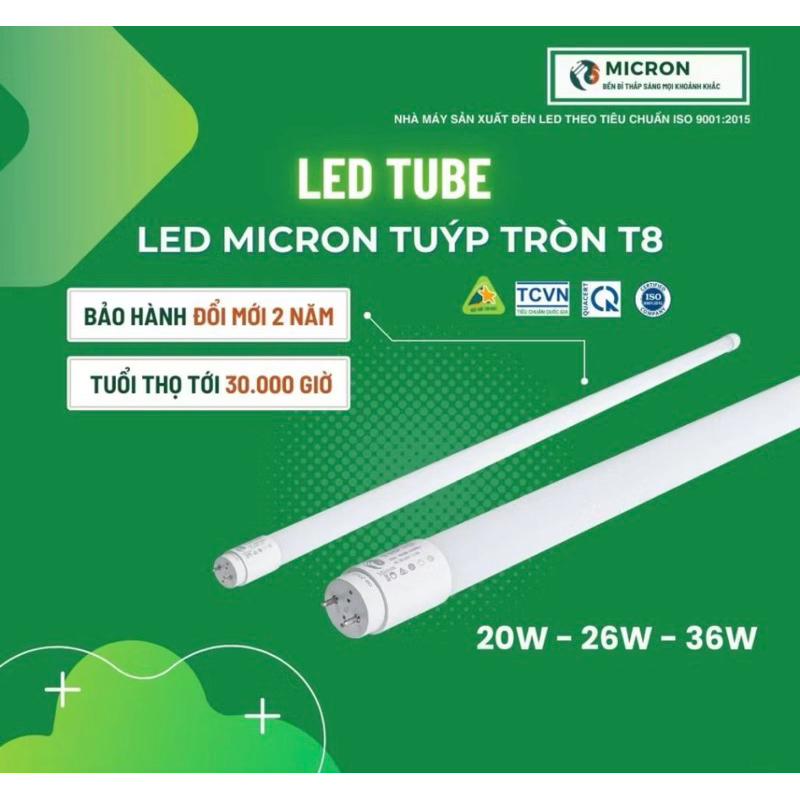 Micron T8 Round LED Tube Light 1m2 - Micron Batten LED Tube T8 ...