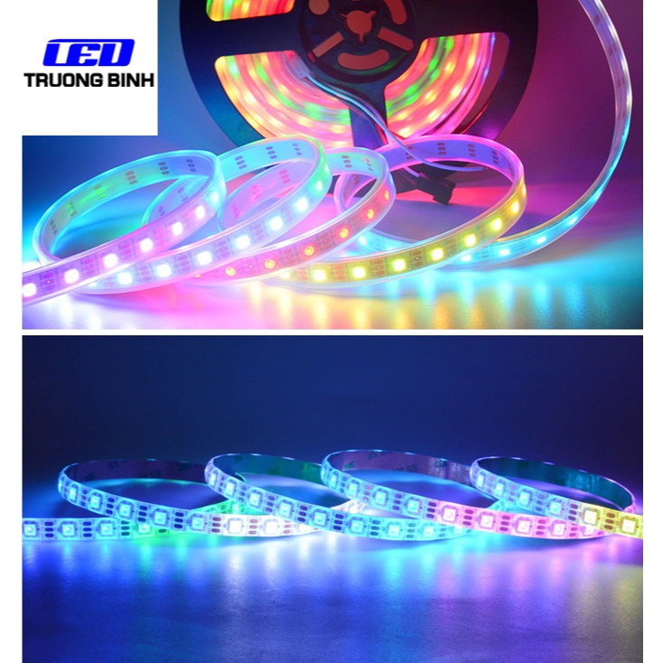 FULL COLOR LED STICKER ARGB NEOPIXEL WS2812B 5V 74LED/1 METER ROLL ...