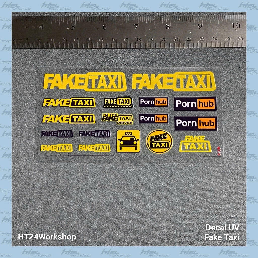 Ht24workshop - UV Fake Taxi Decal for 1:18, 1:24, 1:32 scale model cars ...