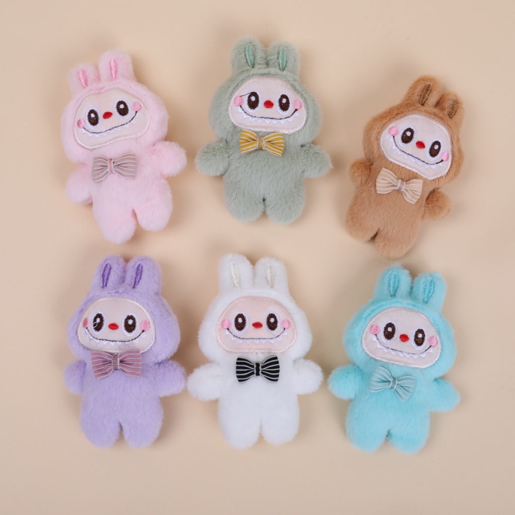 Labubu lapel pin, Labubu badge bag, handmade flower stuffed animal ...