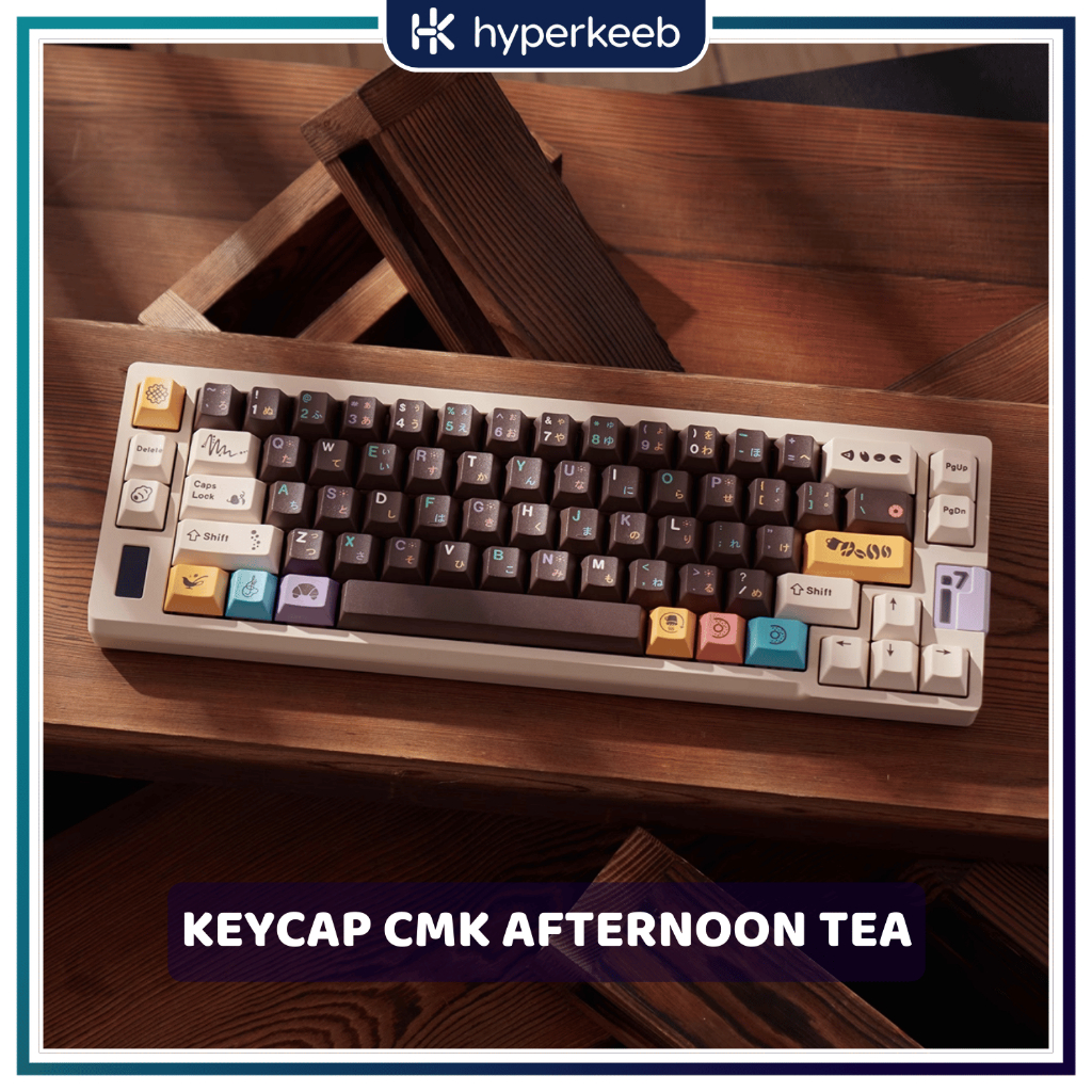 Keycap CMK Afternoon Tea | 129 buttons - 1.5mm thick PBT plastic - Dye ...