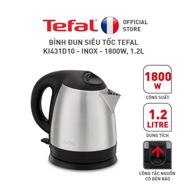 Tefal KI431D10 electric kettle - Capacity 1.2 Liters - Power 1800W ...