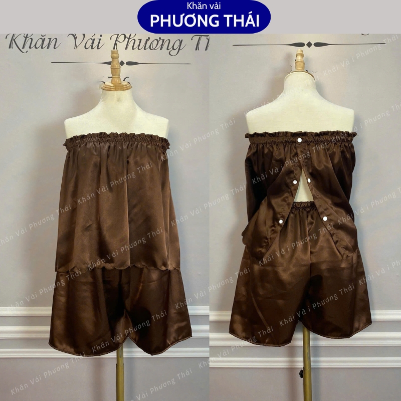 Convenient strapless spa bra set with CUT BACK, massage outfit (sold ...