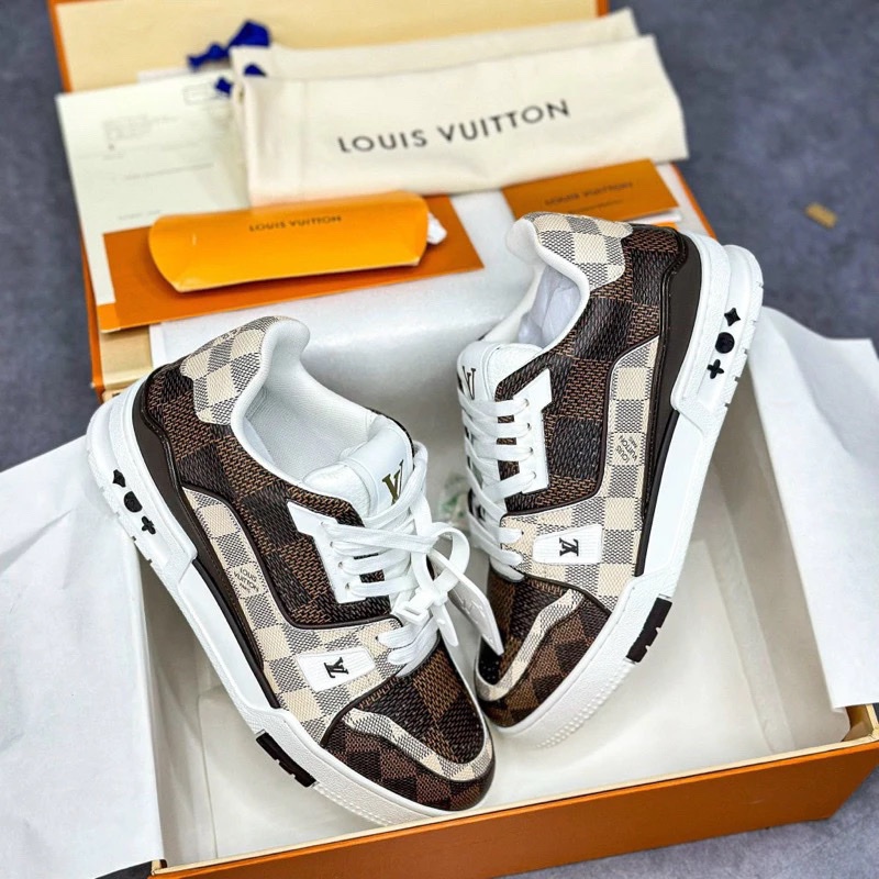 (QM185) Louis Vuitton LV54 checkered trainer sneakers, LV men's and ...