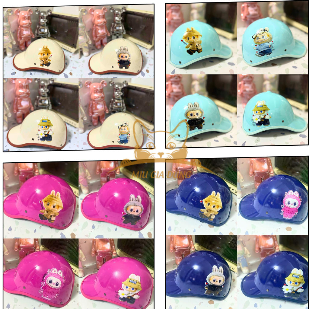 Labubu Hat, Cute LaBuBu Baseball Helmet with Hole in the Back of the ...