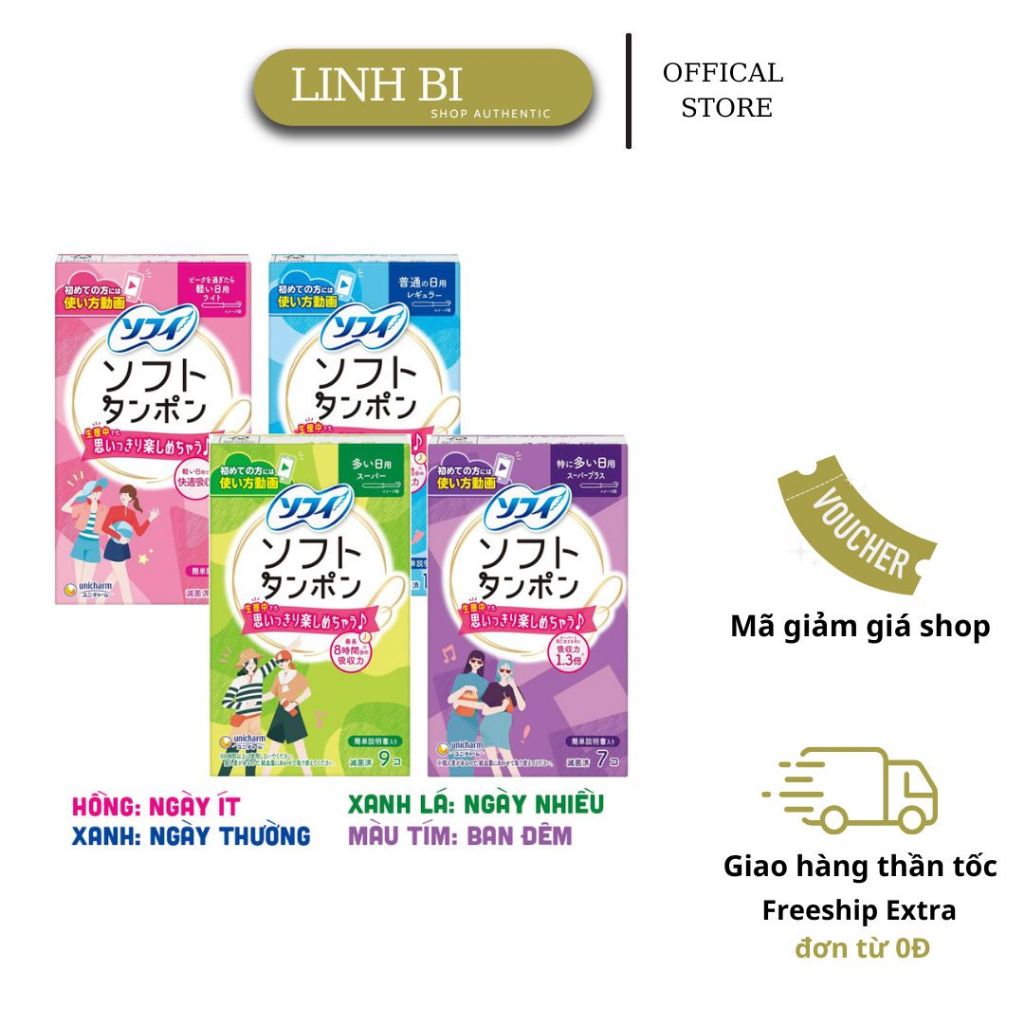 Sofy Soft Tampon Unicharm Japan Super Absorbent, Dry, Gentle, Super ...
