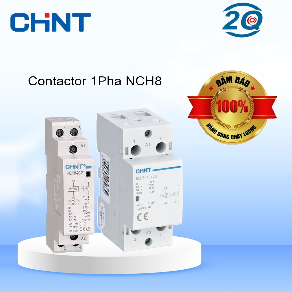 Contactor module/Starter from 1 Phase 220V-ChinT-NCH8-20A/25A/40A/63A | Shopee Malaysia