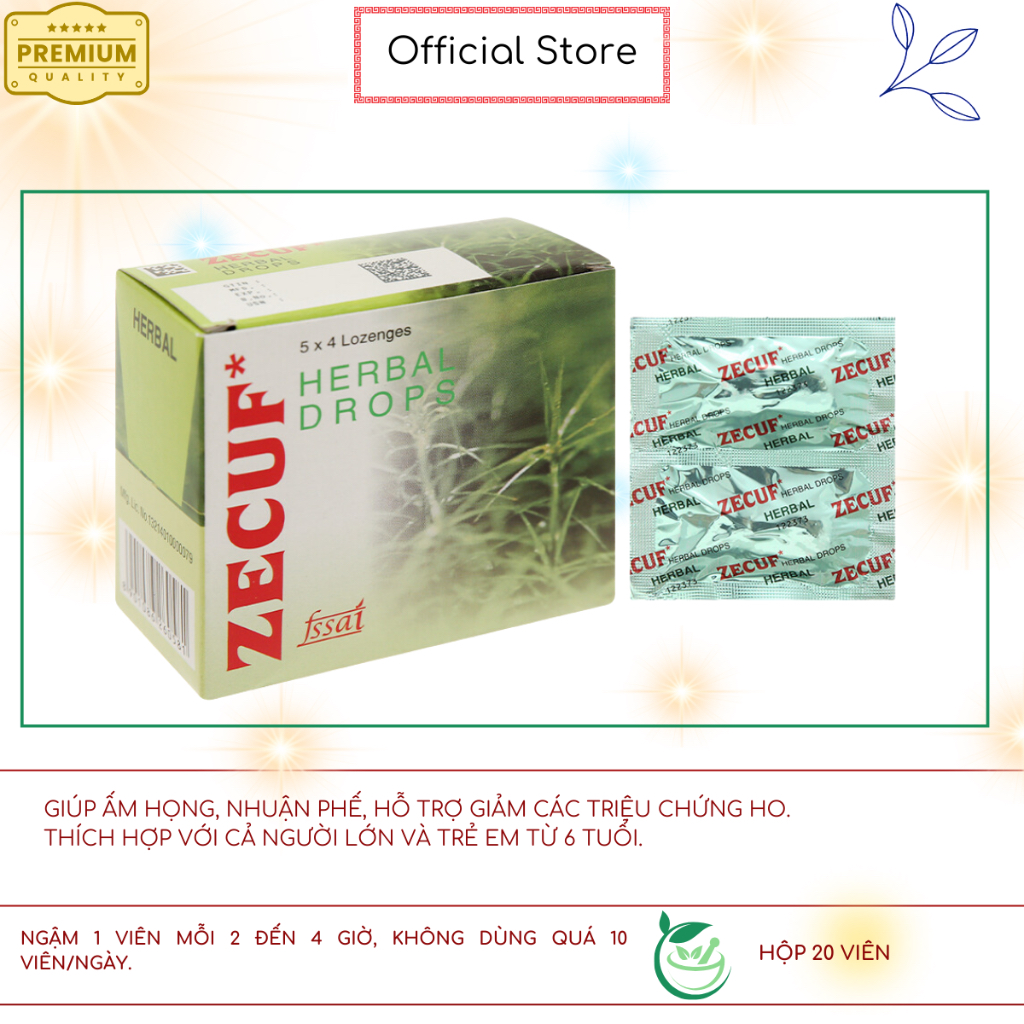 Zecuf Herbal Drops Green lozenges help relieve cough and relax lungs ...