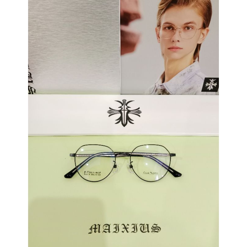 Titanium eyeglass frames with plastic temples | Shopee Malaysia