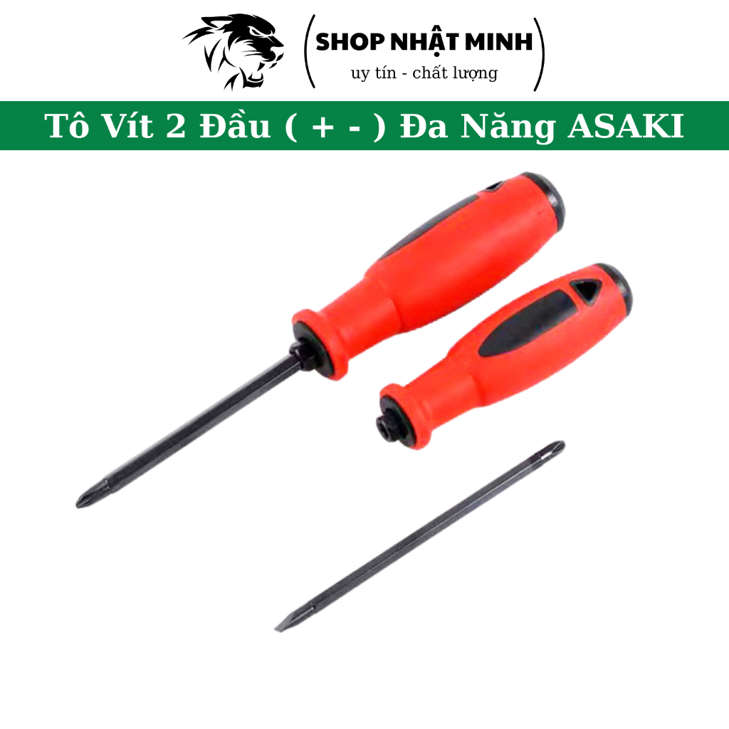 Genuine Asaki double-headed screwdriver with changeable heads (10cm ...