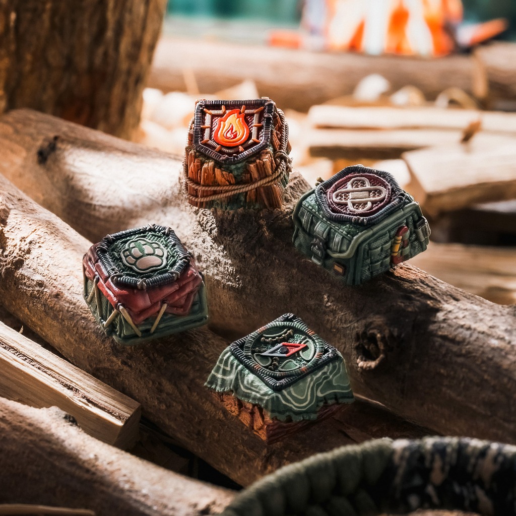 Dwarf Factory Mechanical Keyboard Artisan Keycap - The Camper Badge ...