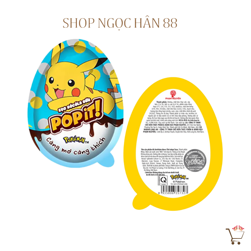 Popit Milk Chocolate Candy Pokemon Egg Shape 10gr | Shopee Malaysia