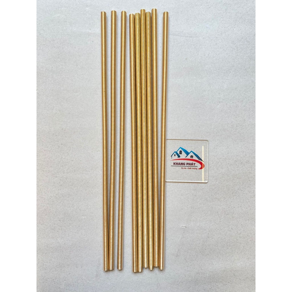 Copper thread bar - Copper screw - Threaded pin - Brass thread bar M8 ...