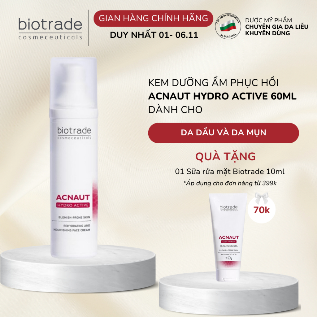 OXY Biotrade Acnaut Hydro Active Cream 60ml - GENUINE BIOTRADE | Shopee ...
