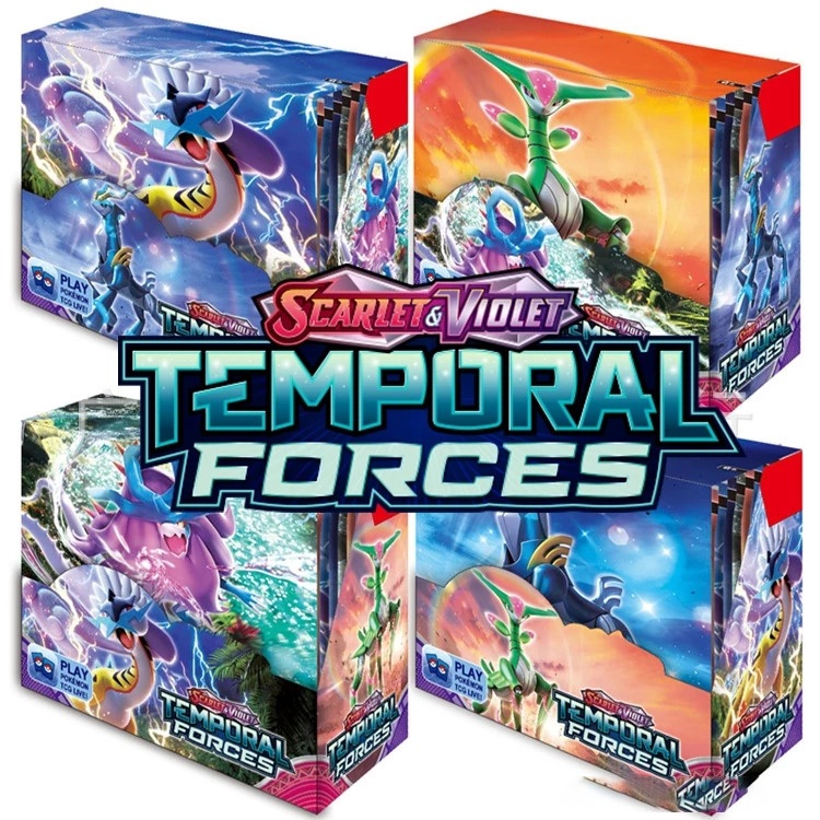 Pokemon Card Box 36 Pack 360 Temporal Forces Paldean Fates Paradox Rift ...