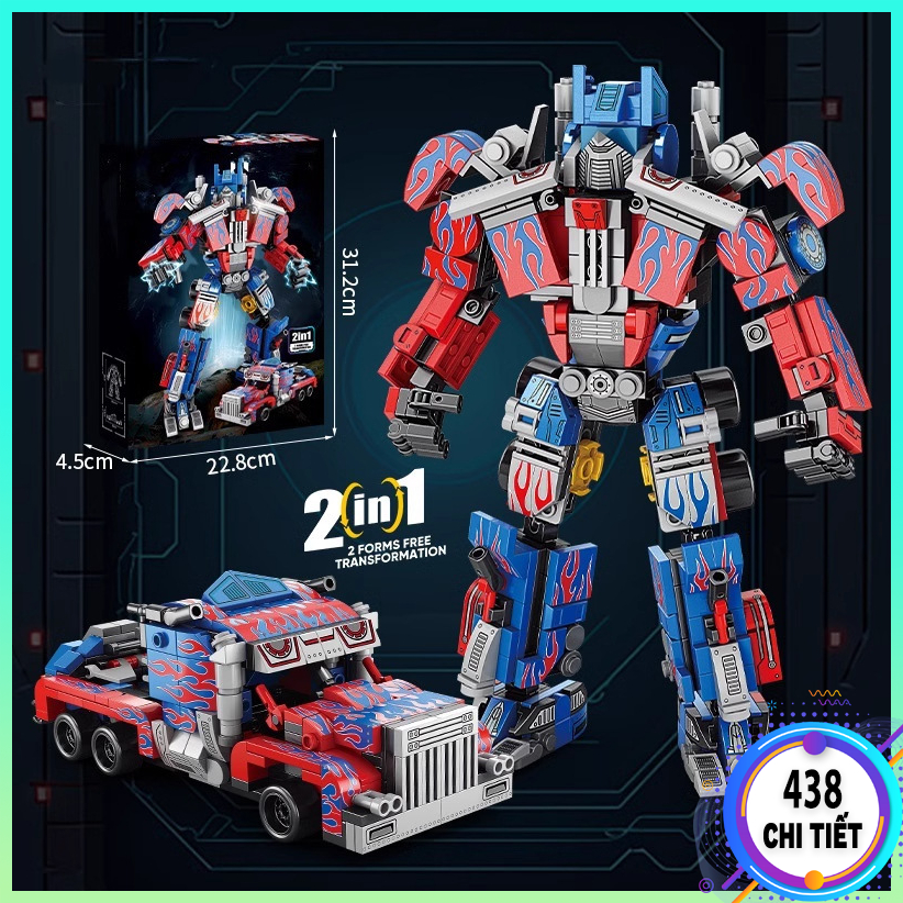 [ 438ct] Optimus 2in1 Transformation Robot Assembly Toy Set ...