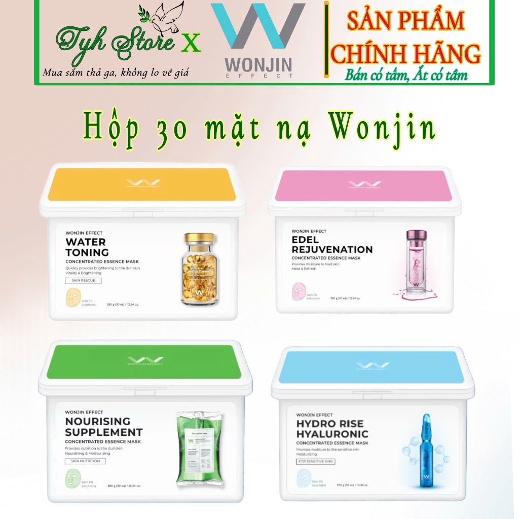 Box of 30 Masks to Help Nourish Clinic Standard Skin Every Day WonJin ...