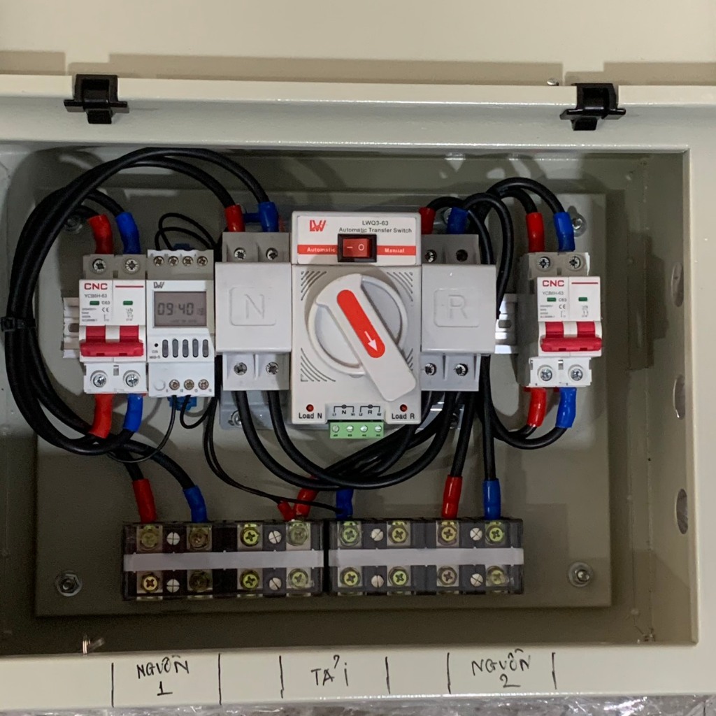 General electrical cabinet with integrated ATS 2P 63A automatic power ...