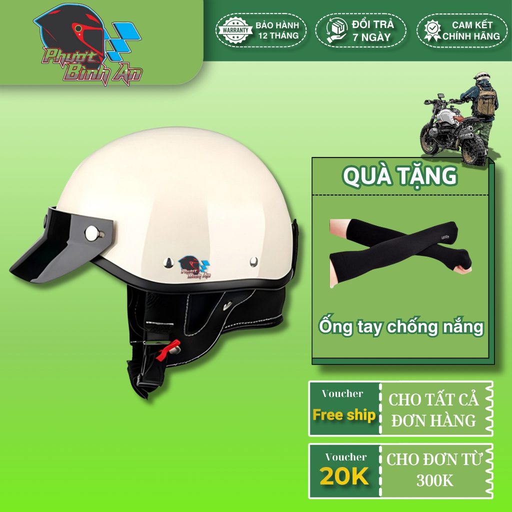 Napoli N179 Retro Japanese style half-head helmet - | Shopee Malaysia