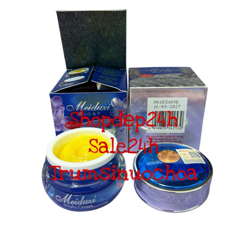 Meiduzi Japanese blue night cream with square stamp (new box) | Shopee ...