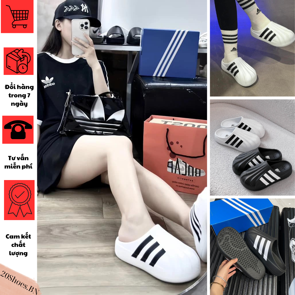 Adidas ADIFOM Superstar Mule Sandals, ADIFOM 3-stripe Molded Heel Pedal ...