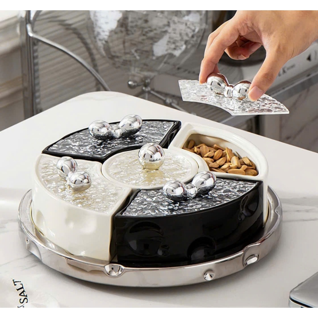 High-quality ceramic candy tray, CNY fruit and jam tray with luxurious ...