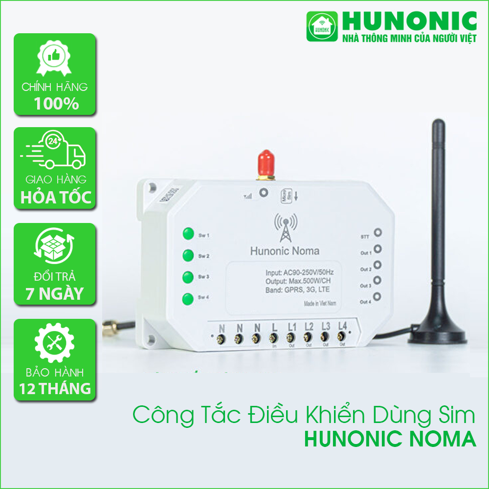 Noma 4CH Switch - Control any device remotely via phone using Sim ...