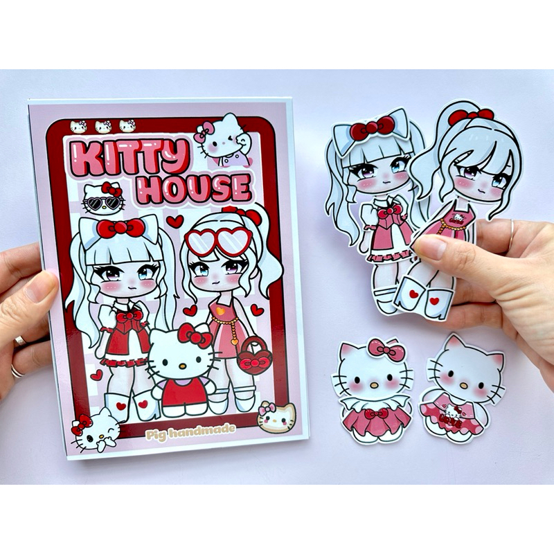 Hello Kitty x Gacha house peel-and-stick toy - Paper doll | Shopee Malaysia