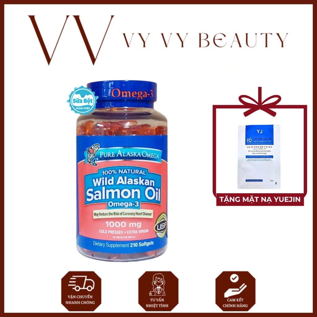 Pure Alaska Omega Wild Alaskan Salmon Oil 1000mg USA 210 capsules ...