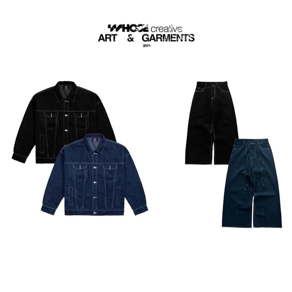 [COMBO] DENIM ON DENIM SET - White jeans shirt and pants set for men ...
