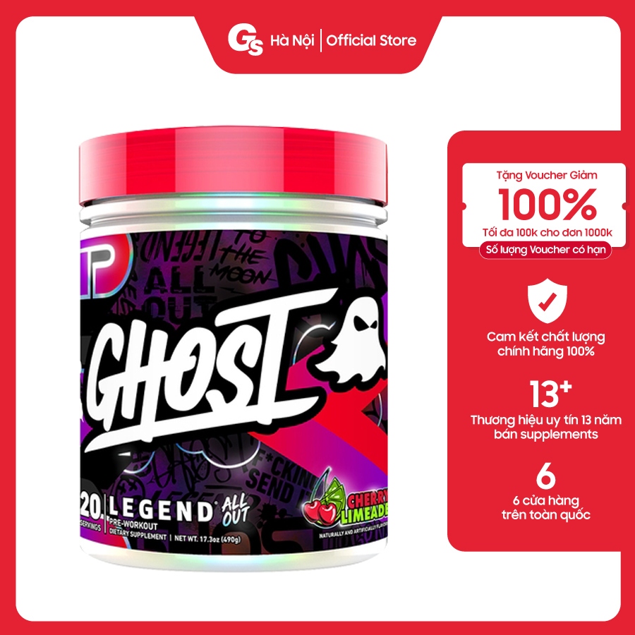 Ghost Legend ALL OUT Pre-Workout Strength Powder (20 Servings) imported ...