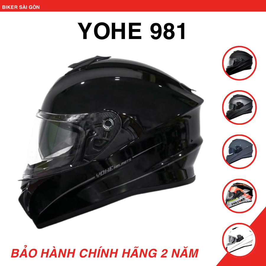 Yohe 981 Double Goggles Fullface Helmet - Biker | Shopee Malaysia