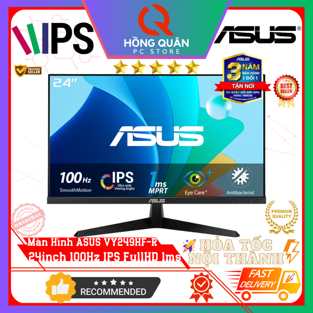 Asus VY249HF-R Monitor 24inch 100Hz IPS FullHD 1ms New - Genuine ...