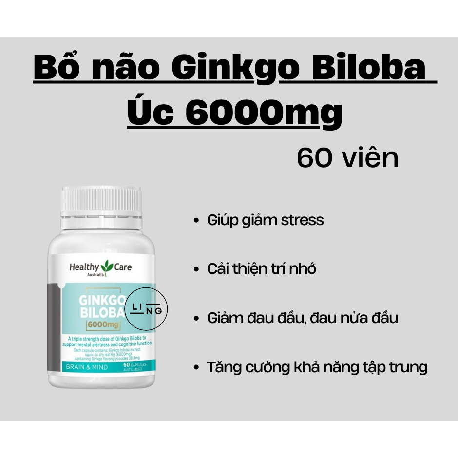 Ginkgo Biloba 6000mg HEALTHY CARE Brain Supplement | Shopee Malaysia