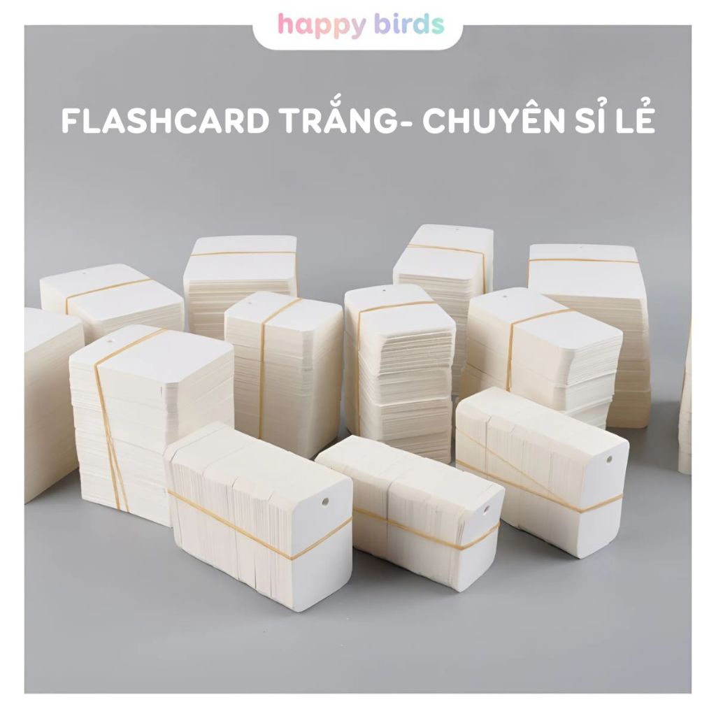 White Flashcard DIY vocabulary learning cards 1000 Happy Birds creative ...
