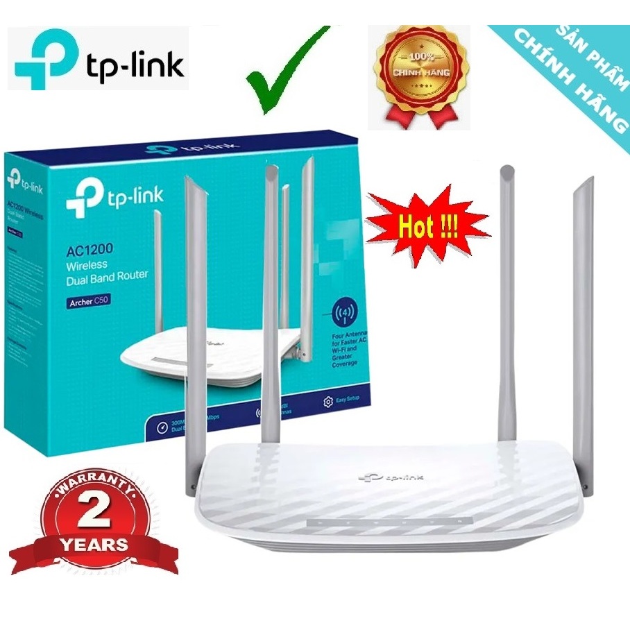 Tplink Archer C50 AC1200Mbps Wireless Router 4 Antennas | Shopee Malaysia