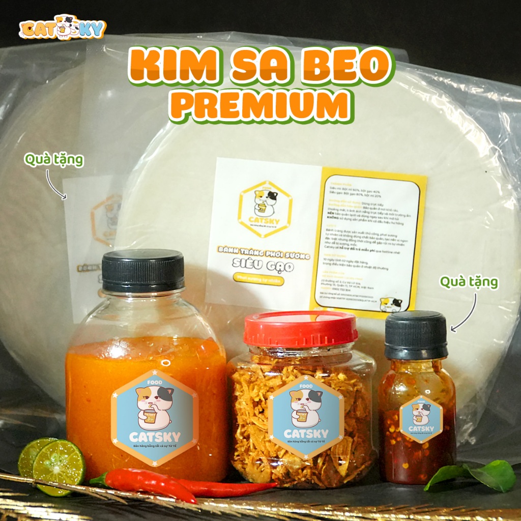 Dew-dried rice paper with fatty salted egg sauce CATSKY FOOD rice paper ...