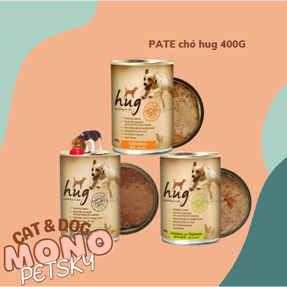 Pate for Dogs of All Ages Hug Many Flavors (400g Can) | Shopee Malaysia