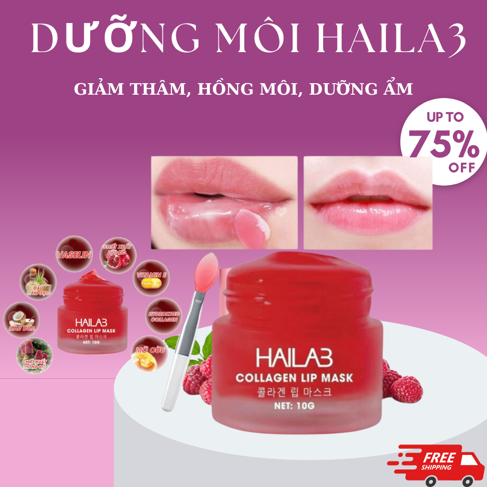 HaiLaB Korean collagen red pomegranate lip balm helps reduce dark spots ...