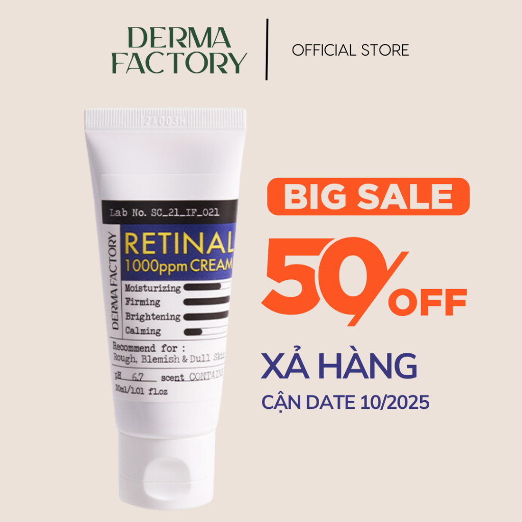 Derma Factory Retinal 1000ppm Cream 30ml | Shopee Malaysia