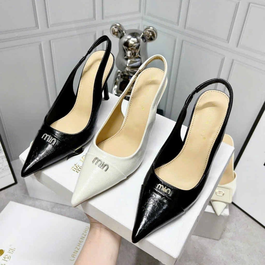 Meybanni High Heels Pointed Toe Pointed Sole 8P Patched Toe Min Buckle ...